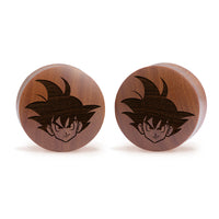 Goku - Dragon Ball Z Plug / Gauge - Saba Wood | Convex Double Flare ...