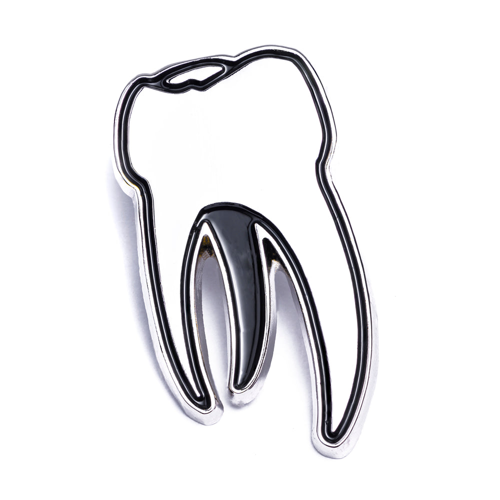 Silver Tooth Pin - Enamel – Custom Plugs