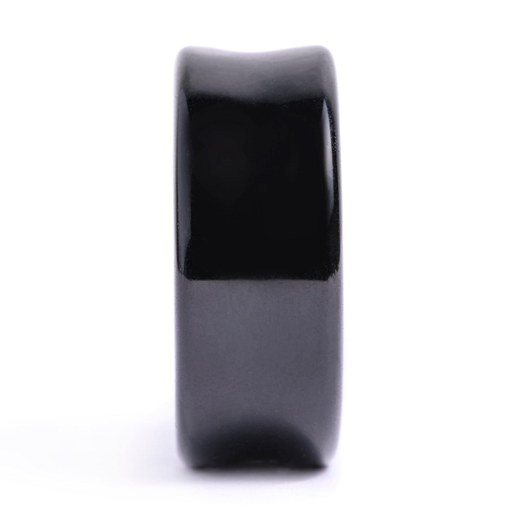 Alien Plug / gauge - Schwarzes Glas | Doppelaufgeweitet mit flachem Ge ...