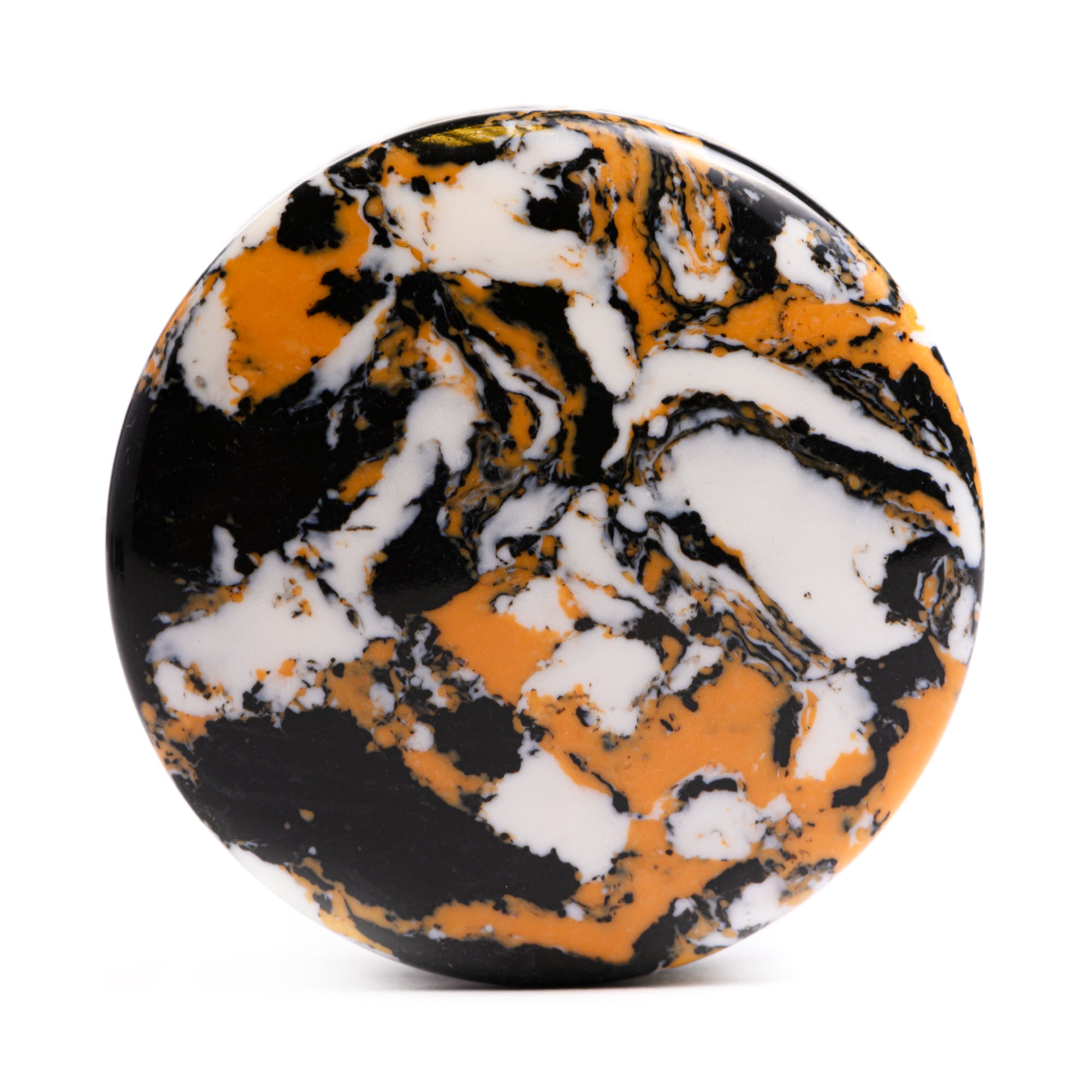Marble Orange & Black Stone Plug / Gauge – Custom Plugs