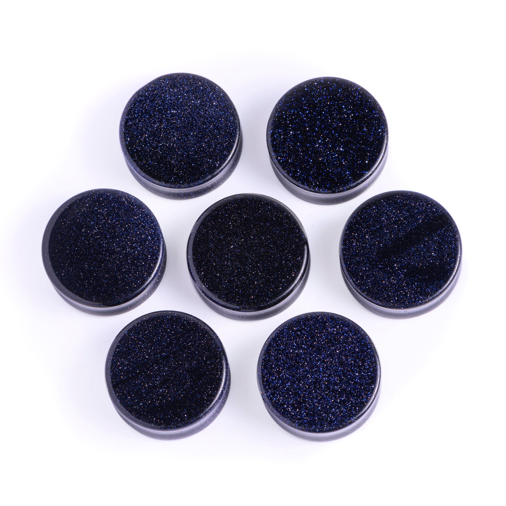 Blue Goldstone Stone Plug / Gauge – Custom Plugs
