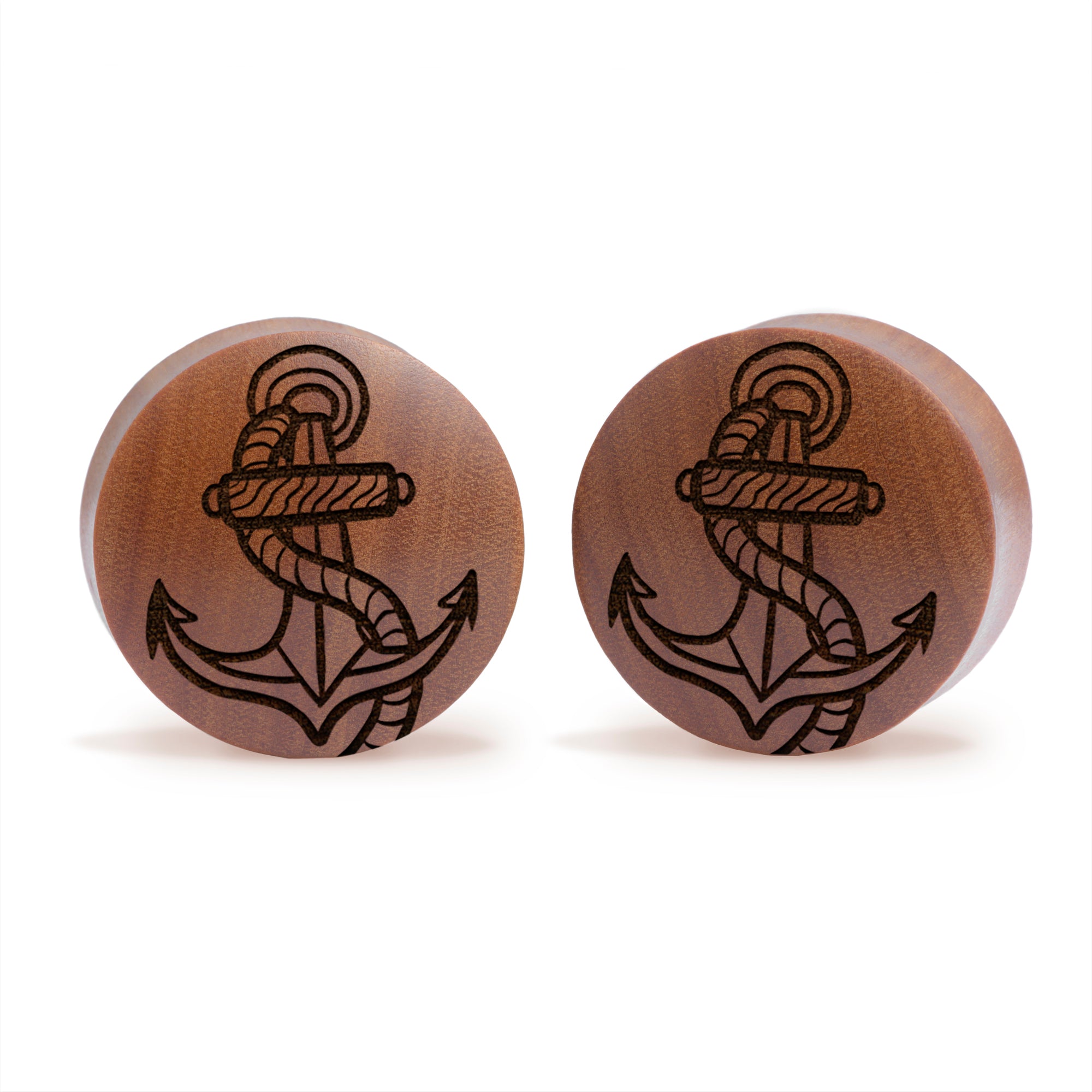 Union Anchor Plug / Gauge - Saba Wood | Convex Double Flare – Custom Plugs
