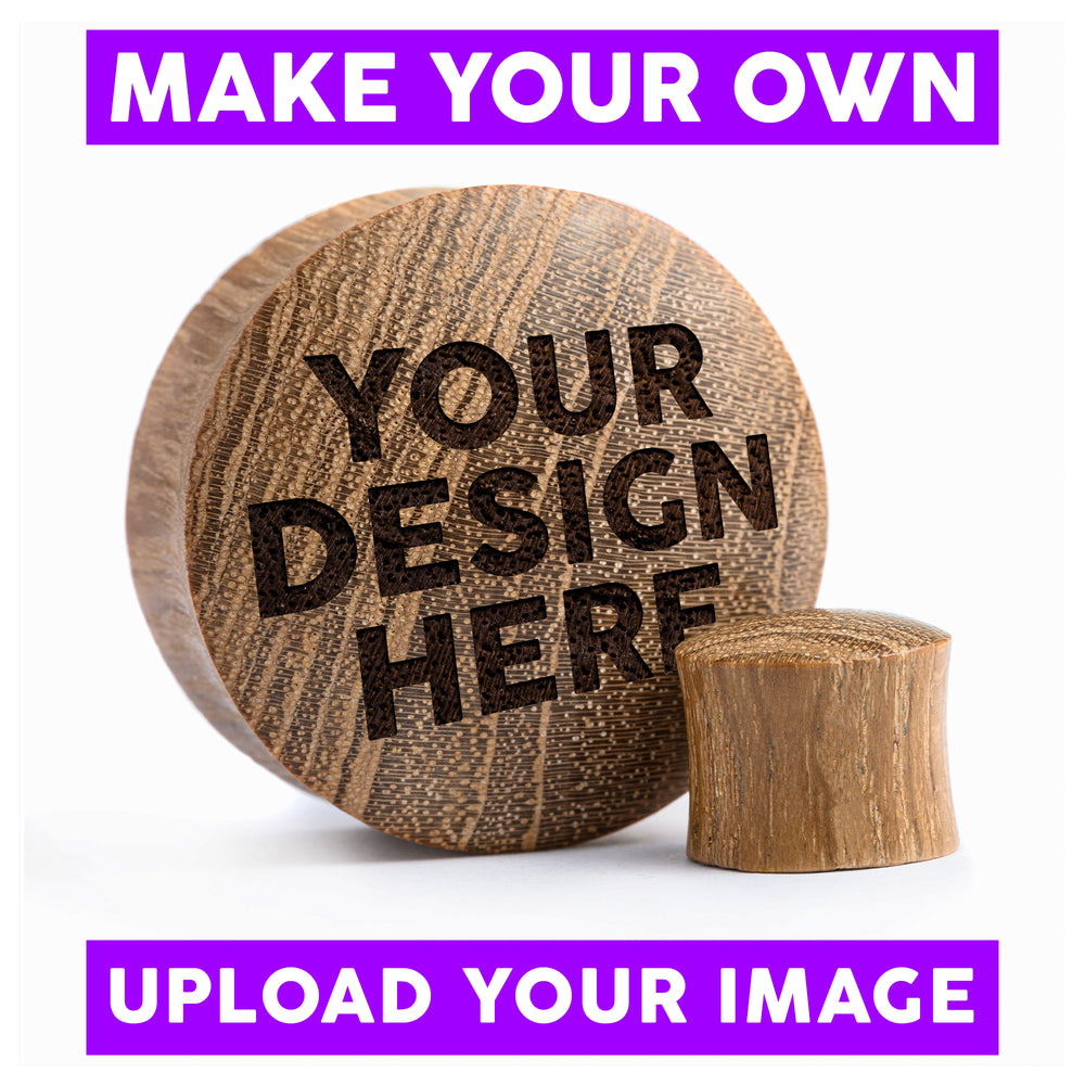 Make Your Own Plug / Gauge - Teak Wood | Convex Double Flare – Custom Plugs