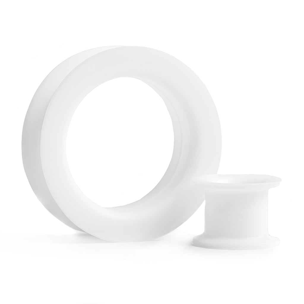 White Silicone Ear Tunnel – Custom Plugs