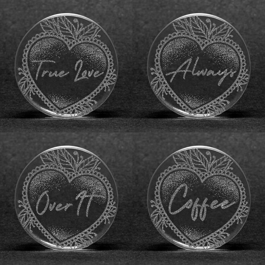 Tribute Insert Words Plug / Gauge - Clear Glass | Flat Faced Double Fl ...